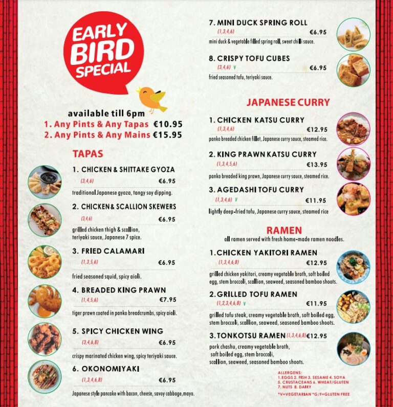 MENU – DOG FRIENDLY BAR